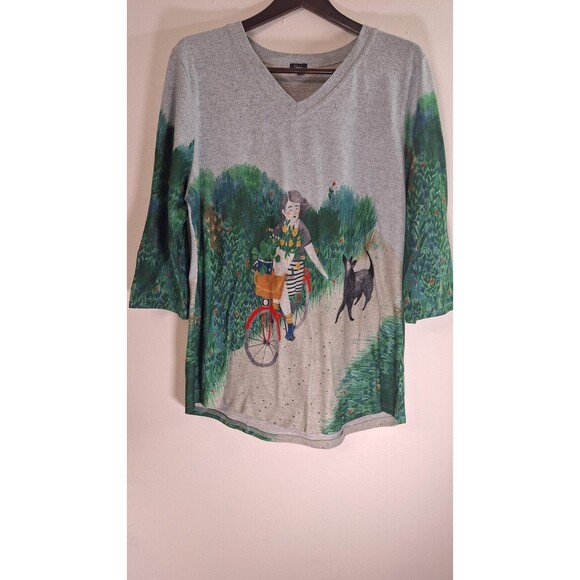 Shana | Tops | Shana Tunic Top 34 Sleeve Women Sz Xl Artsy Country Side ...